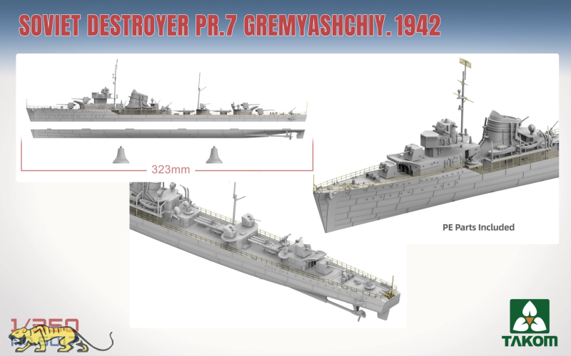 Takom Destroyer Box - Soviet Destroyer PR.7 + PLA Navy Type 07 ...